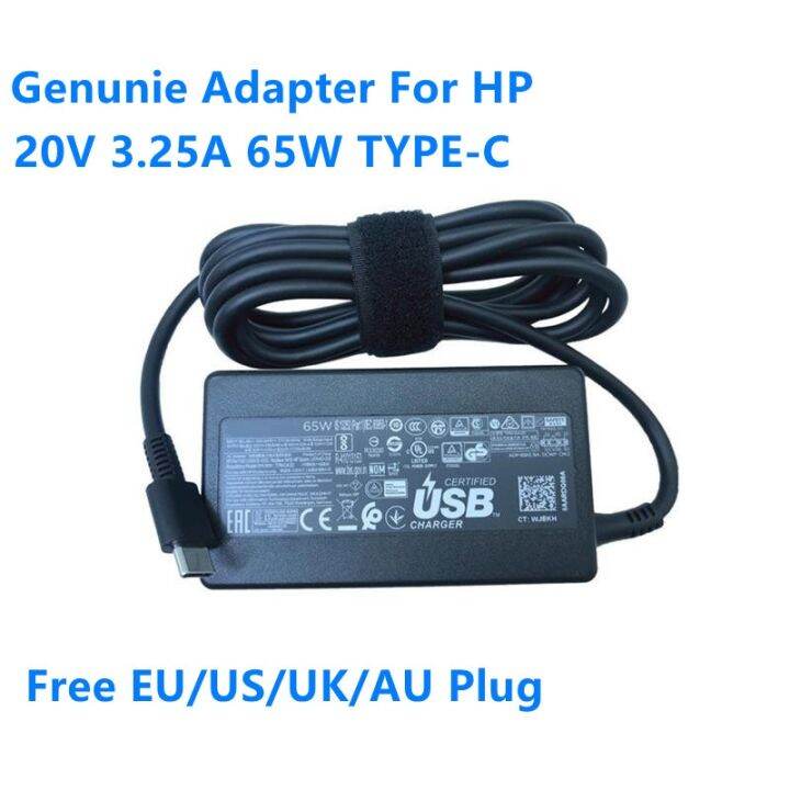 Genuine 20V 3.25A 65W USB C TPN DA20 TPN CA21 L65505 002 AC Adapter For HP 5V 9V 3A 12V 5A 15V 4 ...