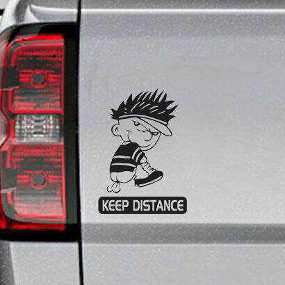 Car decal sticker Vinyl (Keep distance) | Lazada PH