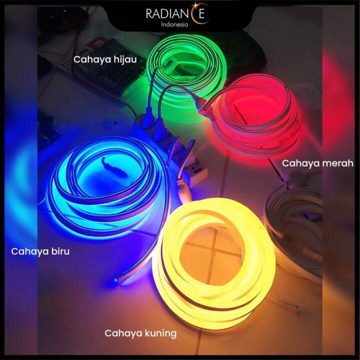 Lampu Strip LED Neon Flex Lampu Selang 2835 Flexibel Waterproof 220V ...