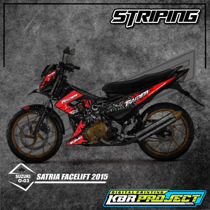 Stiker SATRIA facelift striping SATRIA motor SUZUKI motor sticker ...