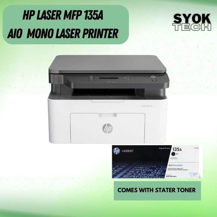 HP Laser MFP 135a 3-in1 Multifunction (Print, Copy, Scan) Mono Laser Printer | Lazada