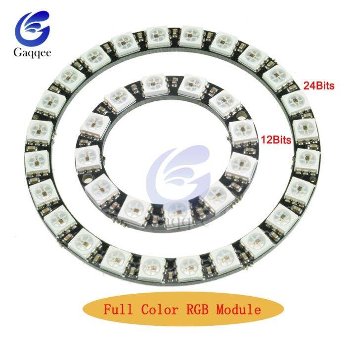 Gaqqee 12/24 Bit RGB LED full-color built-in driving lights Round LED Board Lamp Light with ...