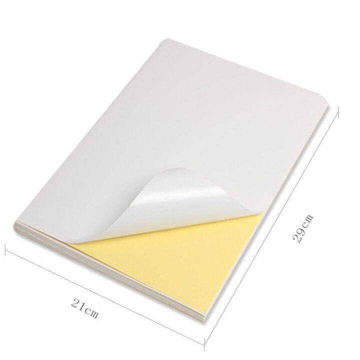 A4 Size Matte Sticker Paper Glossy Sticker for Printing 100 Sheets ...