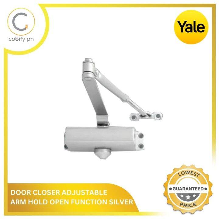 Yale Door Closer Adjustable Arm Hold Open Function Silver | Lazada PH