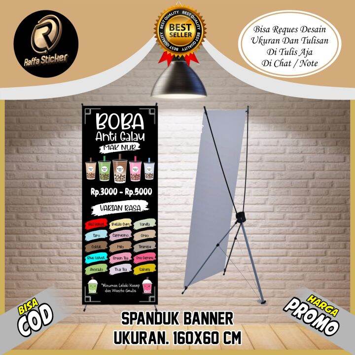 Spanduk Banner Backdrop Boba/ Spanduk Minuman Boba Viral Termurah ...