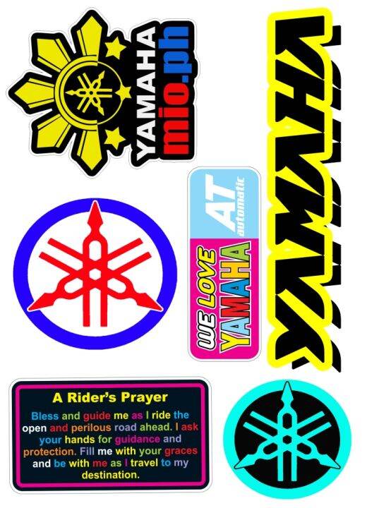 MOTOR BRAND LOGO # 91 1 SET HALF A4 SIZE WATERPROOF VINYL STICKER ...