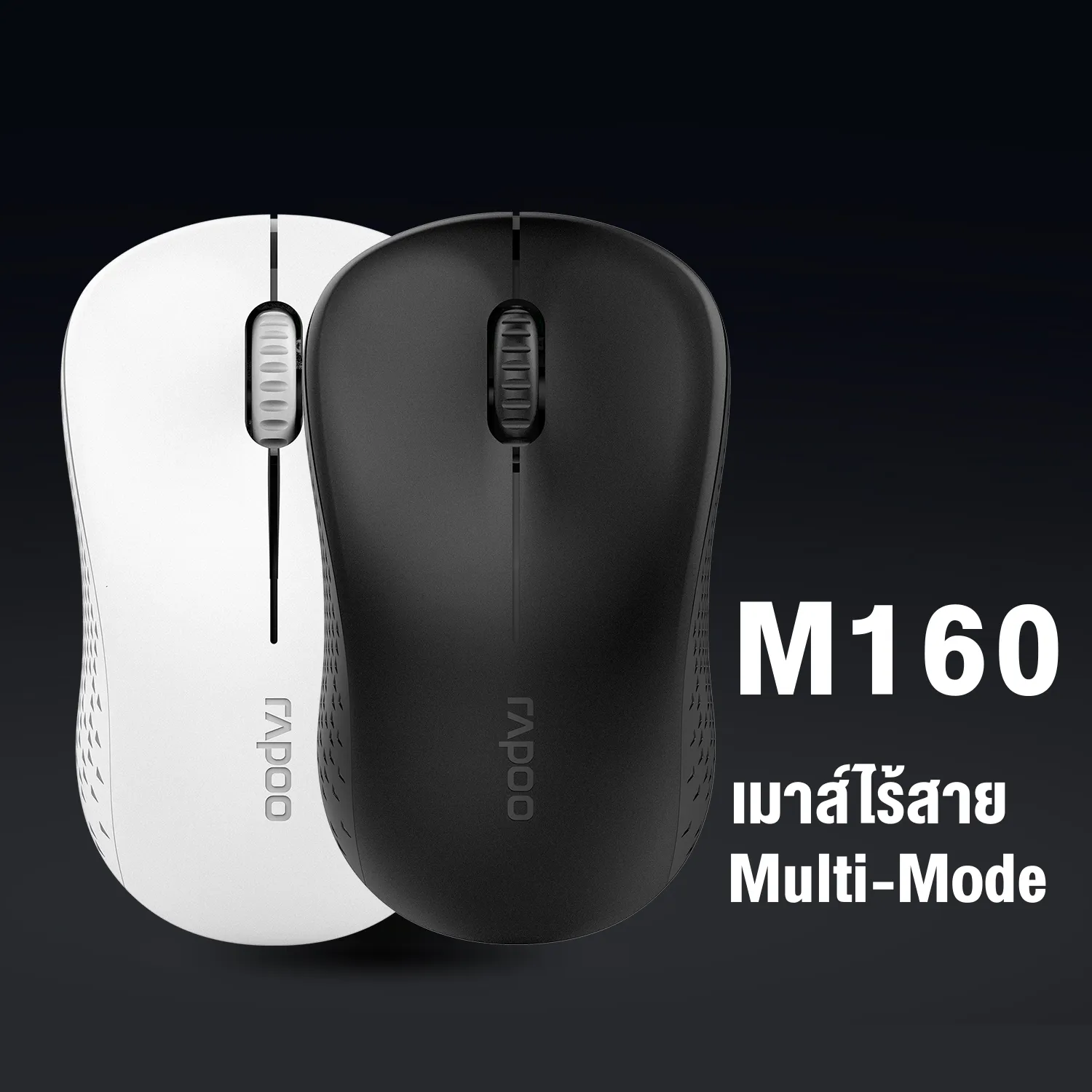 Rapoo M160 Multi-mode Silent Wireless Mouse Bluetooth 3.0/4.0 RF 2.4GHz Black One | Thisshop