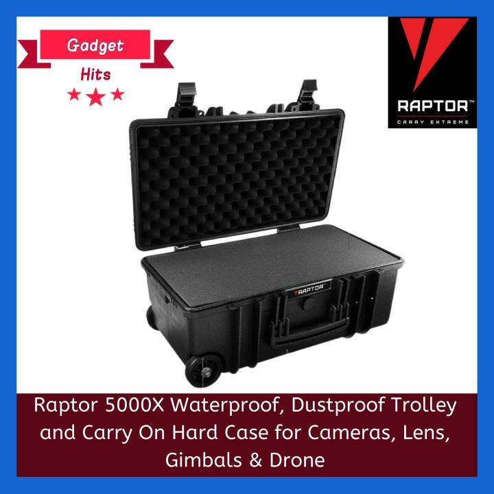 Raptor 5000X Waterproof, Dustproof Trolley and Carry On Hard Case for Cameras, Lens, Gimbals ...