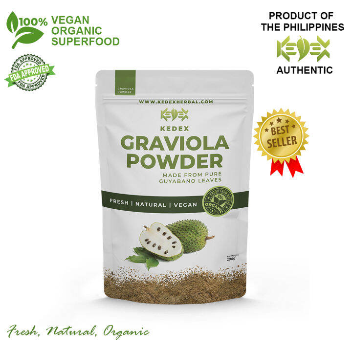 100% Natural Pure Organic Graviola Guyabano Leaves Powder Original ...