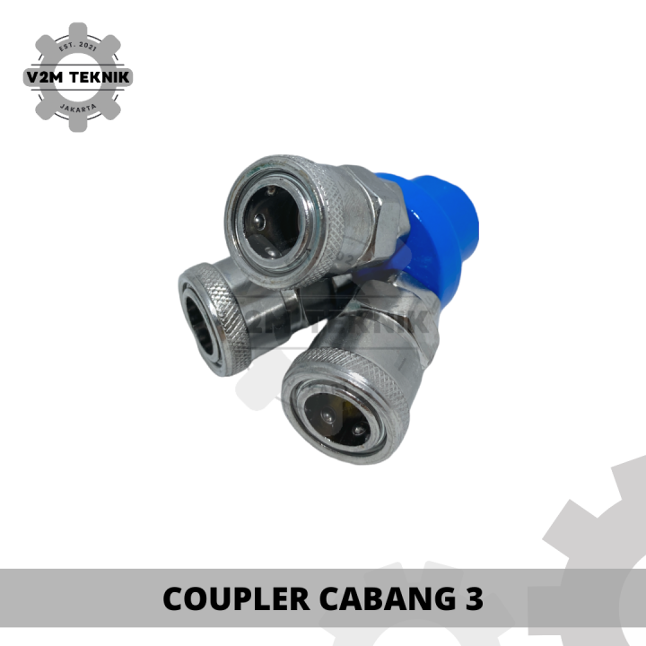 Coupler Kompresor Cabang 3 / Quick Coupler 3 Way / Coupler 3 Cabang ...