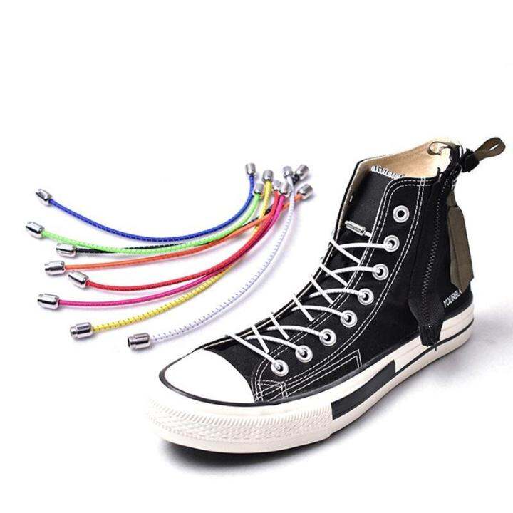 Tali Sepatu Elastis Karet Tali Sepatu Lazy Shoelace with Lock Capsule ...