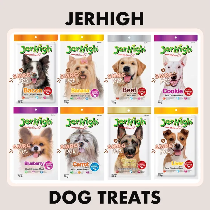 Jerhigh Dog Snack / Treats for Puppy / Adult 70g Bacon Banana Beef ...