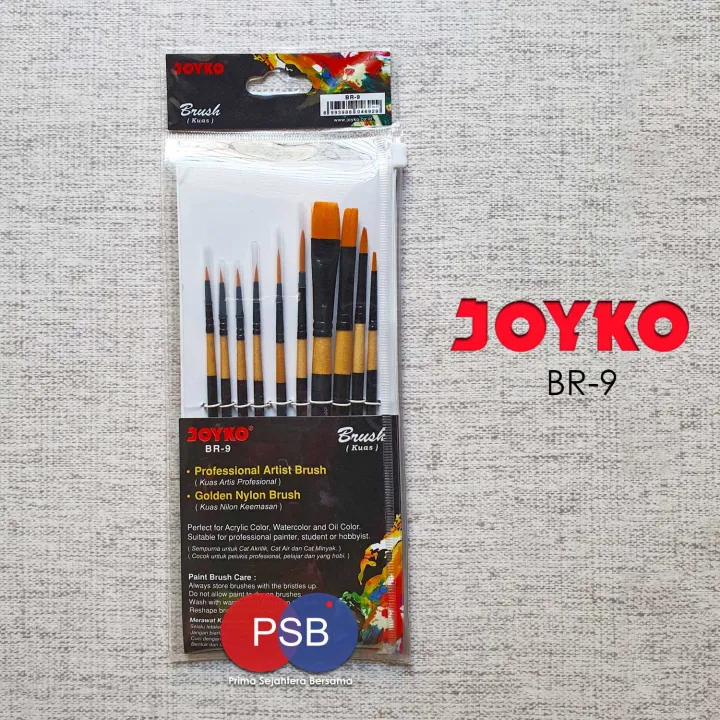 Kuas Joyko BR-9 / Joyko Round Brush / Kuas Lukis Joyko Set 10 | Lazada ...