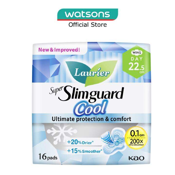LAURIER Super Slimguard Cool Day Wing Sanitary Pad 22.5Cm 16S | Lazada ...