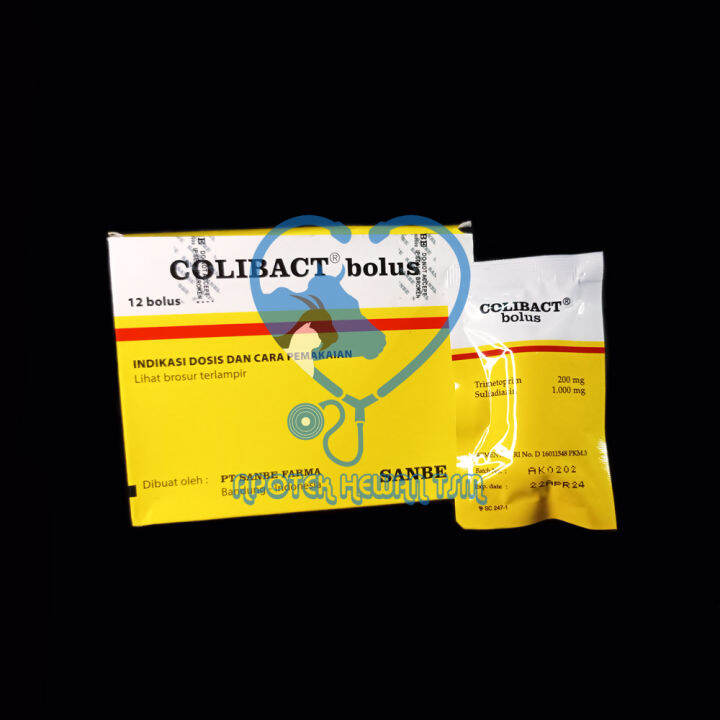 1 kotak/12 buah COLIBACT bolus obat mencret Batuk Flu Kambing Domba ...