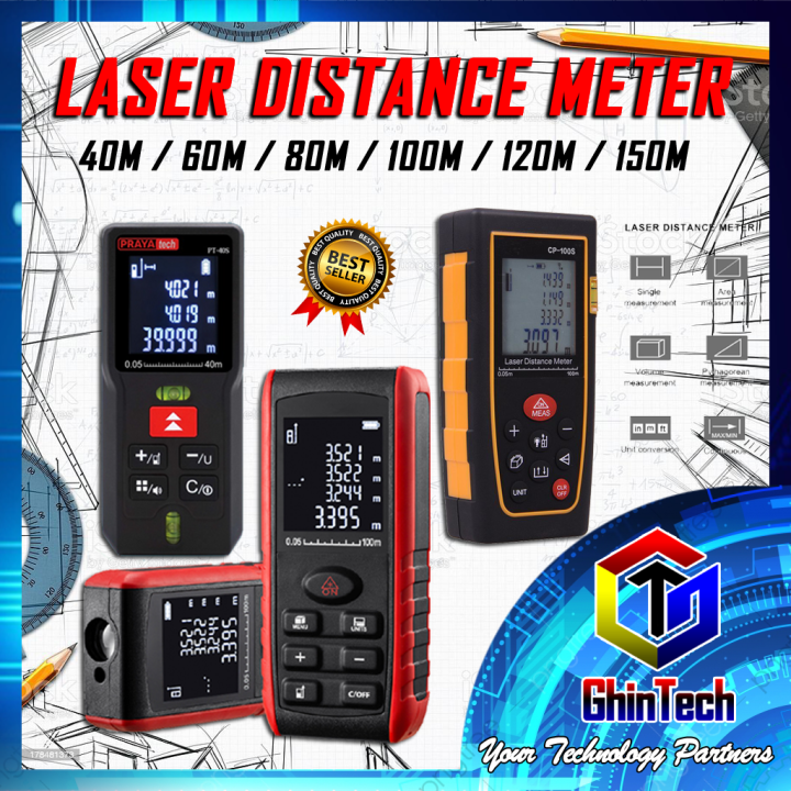 Meteran Laser Digital / Laser Distance Meter / Alat Ukur Jarak Digital ...