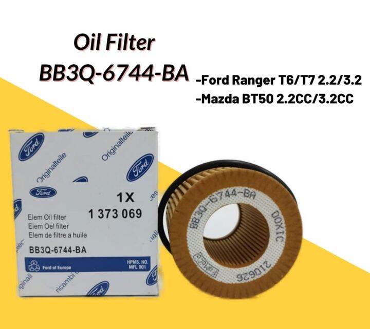 ORIGINAL OIL FILTER FORD RANGER T6 2.2 / 3.2 / MAZDA BT-50 (BB3Q-6744 ...