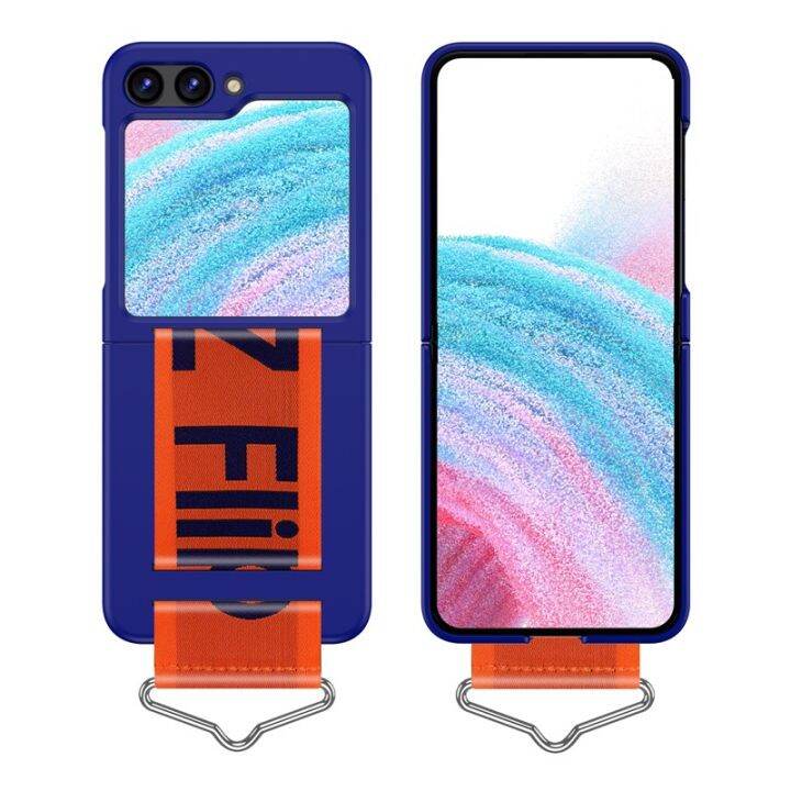 เหมาะสำหรับ Samsung Galaxy Zflip5พับเคสโทรศัพท์ Galaxy Zflip4/3ด้วยสาย ...