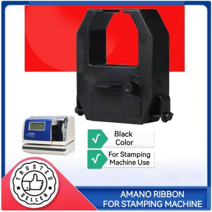 AMANO RIBBON RIBBON FOR STAMPING MACHINE *BLACK COLOR | Lazada