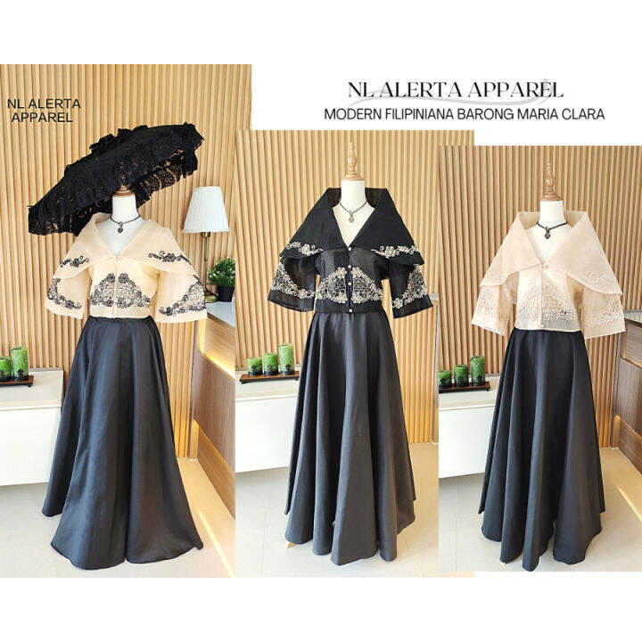 【Hot Sale】MODERN FILIPINIANA FOR WOMEN MARIA CLARA AND SKIRT ...