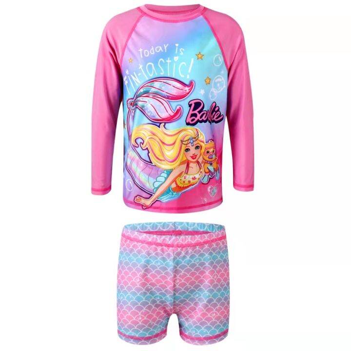 KIDS SWIMWEAR TERNO RASH GUARD BARBIE AND UNICORN | Lazada PH