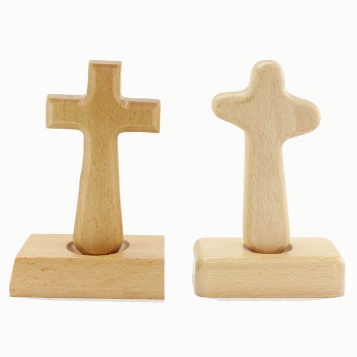 Wood Standing Cross Tall Table Altar Cross desktop decor solid wood ...