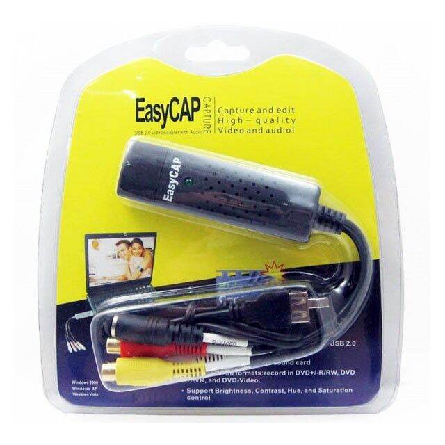 ถูกที่สุด!!! Easycap USB 2.0 Easy Cap Video TV DVD VHS DVR Capture Adapter การ์ดตัดต่อวีดีโอ ...