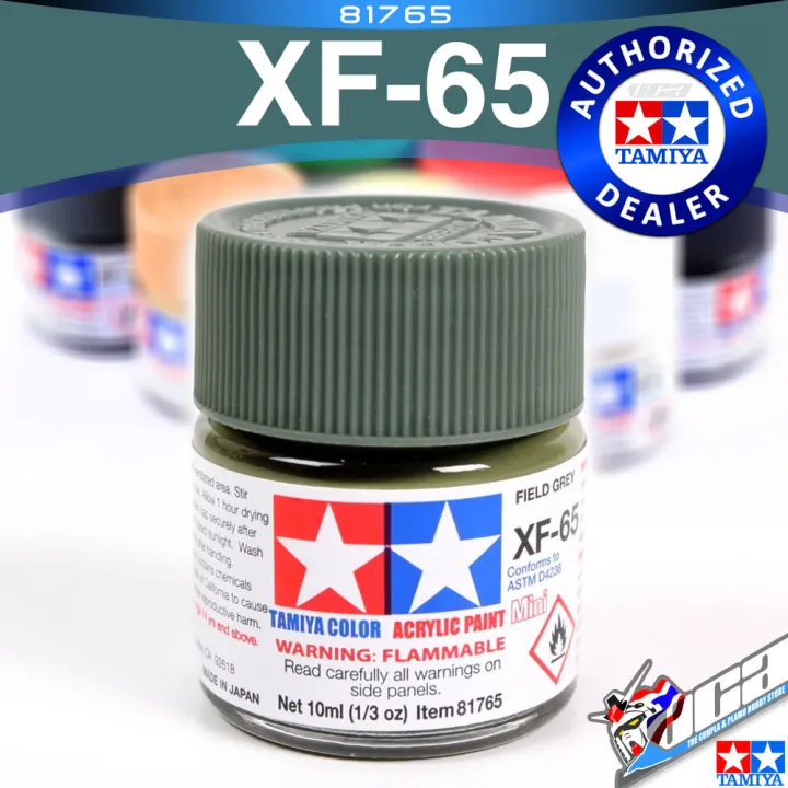 TAMIYA 81765 XF-65 XF65 FLAT FIELD GREY GRAY MATT MATTE สีเทาเข้มด้าน ...