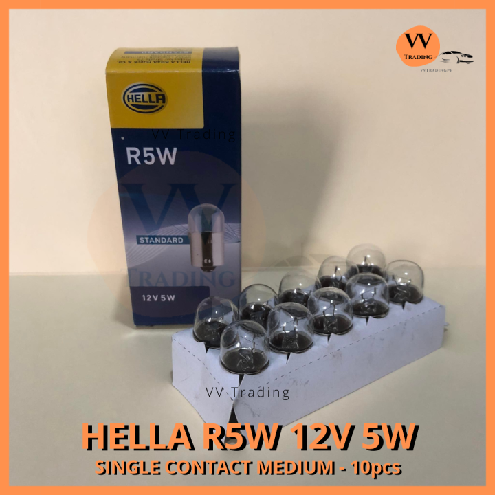HELLA R5W 12V 5W Single Contact Bulb Medium (10PCS/BOX) LB4 | Lazada PH