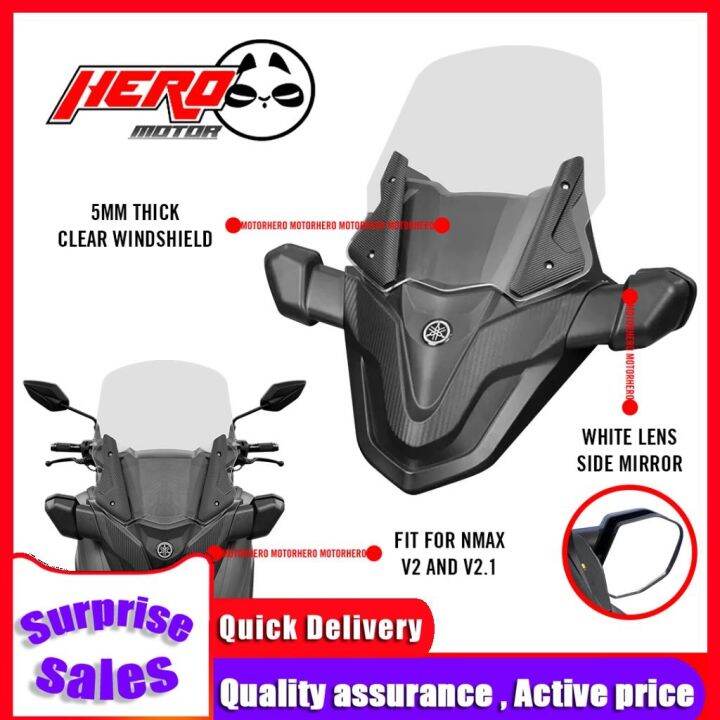Nmax V2 Voltron Mask Cover Carbon Design With Side Mirror And ...