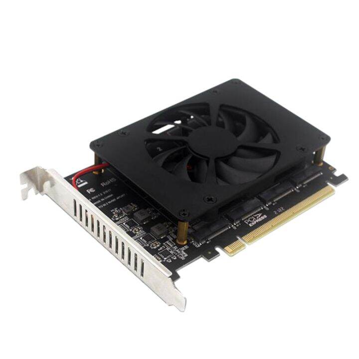 PCIEX16 NVME M2 MKEY SSD RAID Array Expansion Adapter Card Motherboard ...
