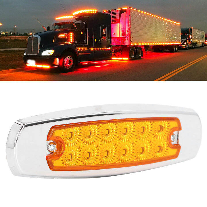 Led Clearance Light, Amber Multipurpose Weatherproof Side Marker ...