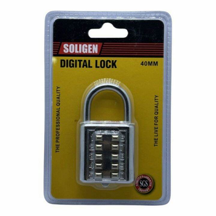 Gembok Digital 40mm 5 Angka SOLIGEN Nomor Chrome | Lazada Indonesia