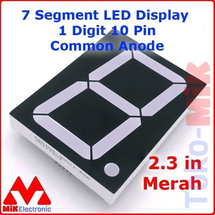 LED 7 SEGMEN SEVEN SEGMENT LED DISPLAY 1 DIGIT COMMON ANODE 2,3 IN 2.3 ...