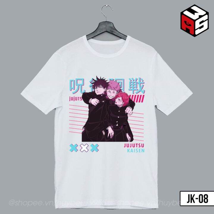 Áo thun Jujutsu Kaisen, áo phông unisex Gojo Satoru, Sakuna, Yuji, Megumi, Nobara cotton thoáng ...