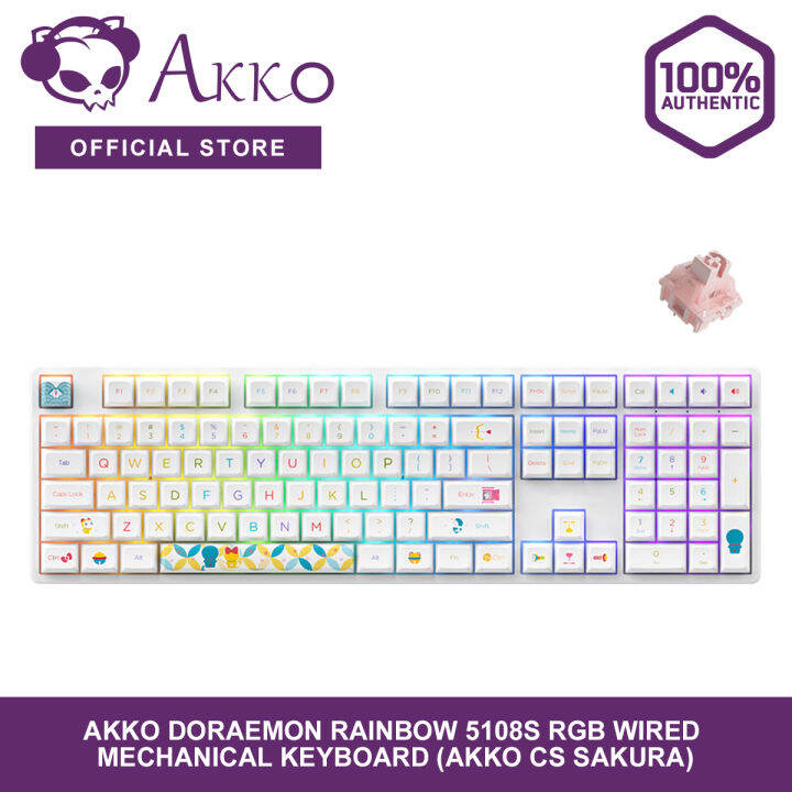 Akko Doraemon Rainbow 5108S RGB Wired Mechanical Keyboard (Akko CS ...