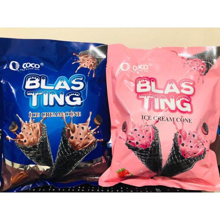 COCO BLASTING icecream cone 300g chocolate strawberry flavor | Lazada PH