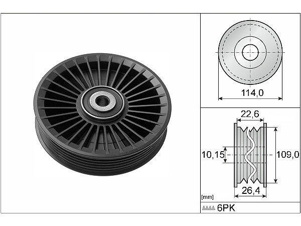 Mercedes Benz (Engine: M272/M274/OM651/OM642 ) Tensioner Pulley for C ...