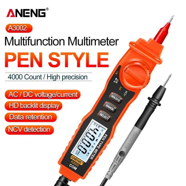 ANENG Pen-shaped Digital Multimeter A3002 Non-contact Electrical Digital Multimeter ACDC Voltage ...