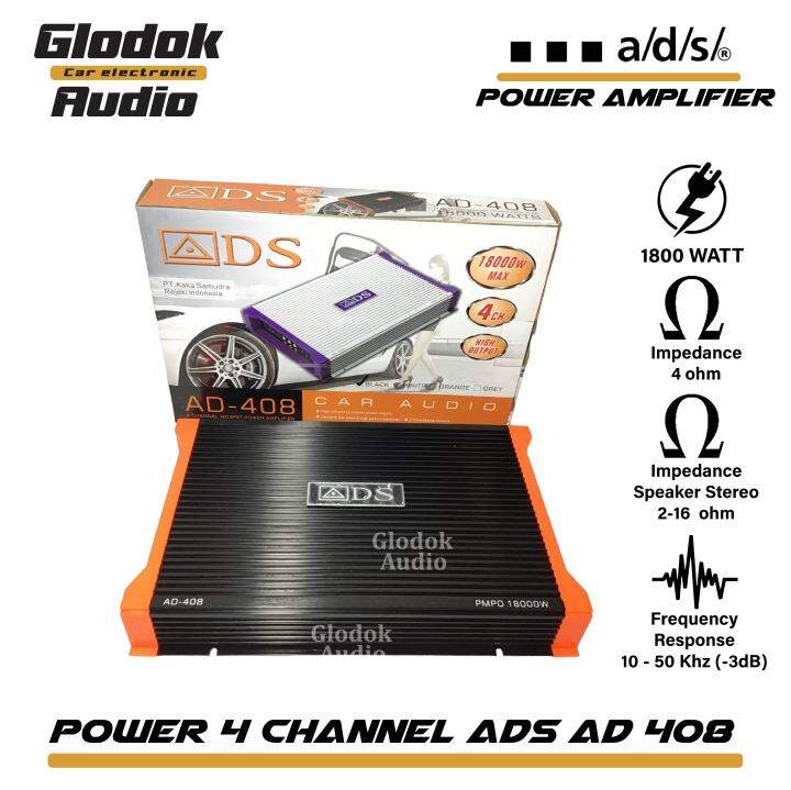 ADS AD 408 power amplifier 4 chanel mosfet | Lazada Indonesia
