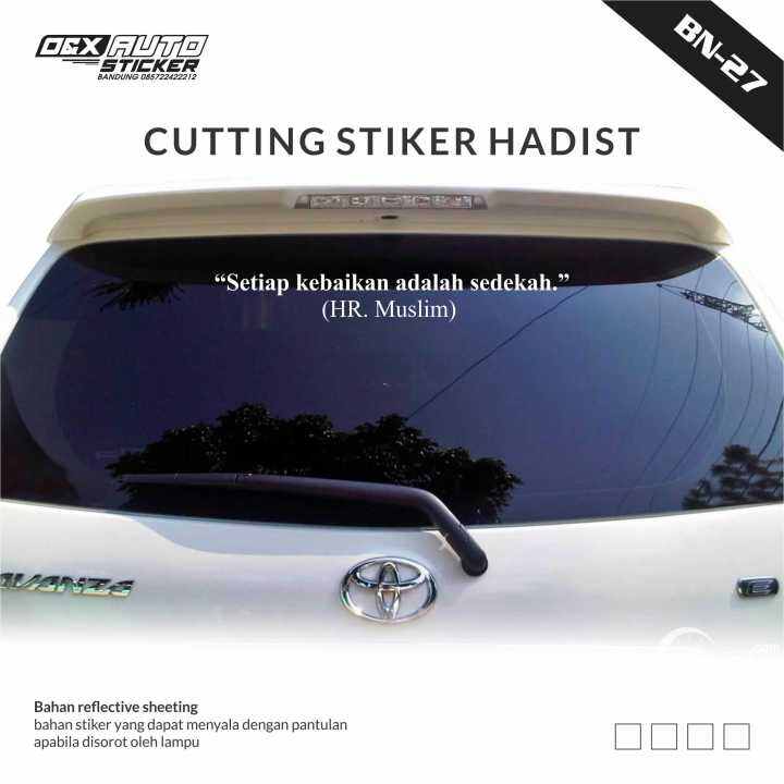 STIKER KACA MOBIL belakang Cutting Sticker bahan reflektif mantul kena ...