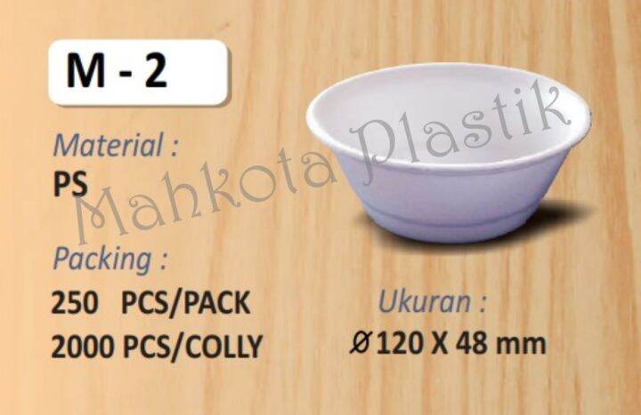Styrofoam Bowl Mangkok Gabus M2 isi 50pcs (Packing Kardus) | Lazada ...