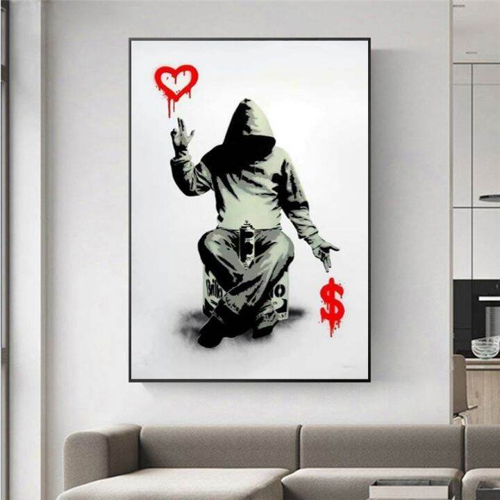 Banksy Abstract Graffiti Art Canvas Painting Street Art Wall Posters ...