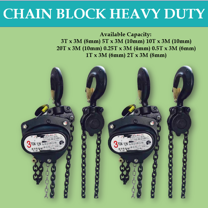 Choice Tools 0.25T -20T Chain Block Heavy Duty Chain MANUAL LIFTING ...