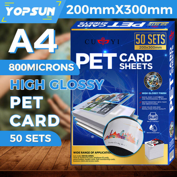 CUYI PET Sheets A4 Size Use For Making ID | Lazada PH