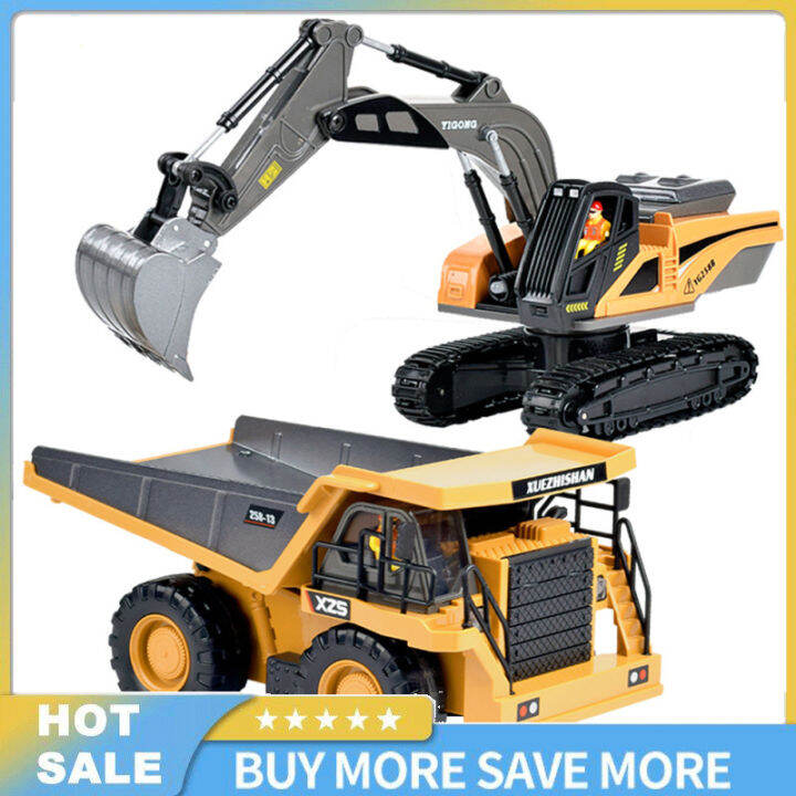 Remote Control Engineering Vehicle Model Dump Truck Excavator Bulldozer ...