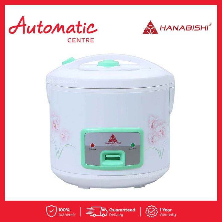 Hanabishi HJC-18WHT 10 Cups Rice Cooker with Thermal Fuse and 1.8 Liters Capacity | Lazada PH
