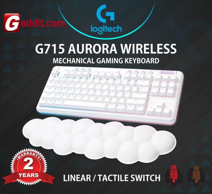 LOGITECH G715 TKL AURORA WIRELESS MECHANICAL GAMING KEYBOARD WITH ...
