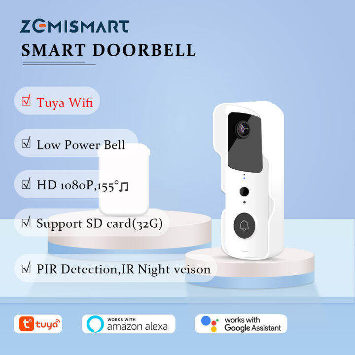 Zemismart Tuya WiFi Smart Waterproof IP65 Video Doorbell 1080P PIR ... Zemismart Tuya WiFi Smart Waterproof IP65 Video Doorbell 1080P PIR ...