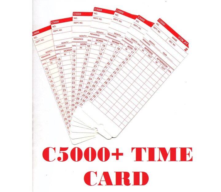 time Cards BUY 9 GET 1 C5000+ Yokatta Time Cards for DX-5 Bundy Clock ...
